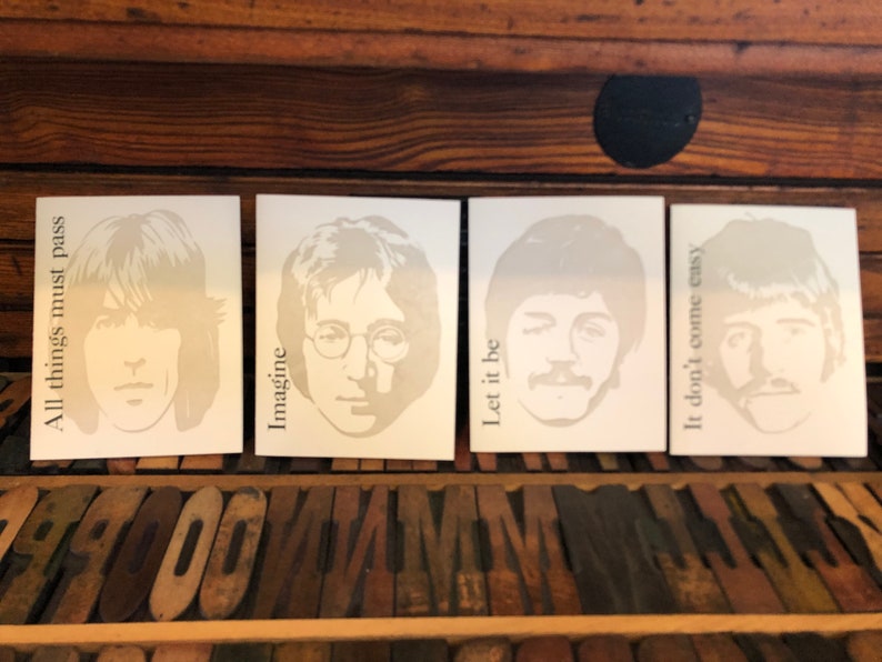 Greeting Cards the Beatles - Etsy