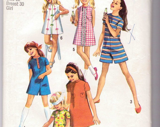Simplicity Sewing Pattern 8721 Girls Jiffy Dress and Pantdress - Etsy