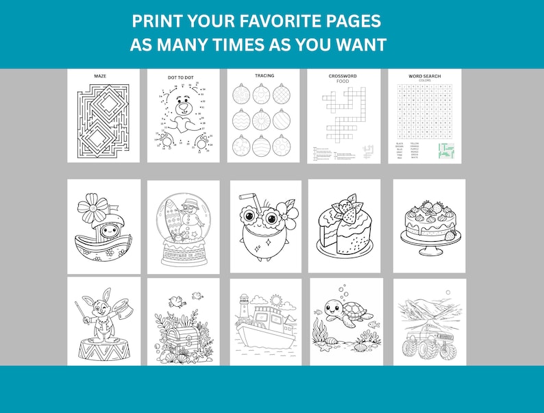 Coloring Activity Book ,mindfulness Bold Outlines | Printable Toddler ...