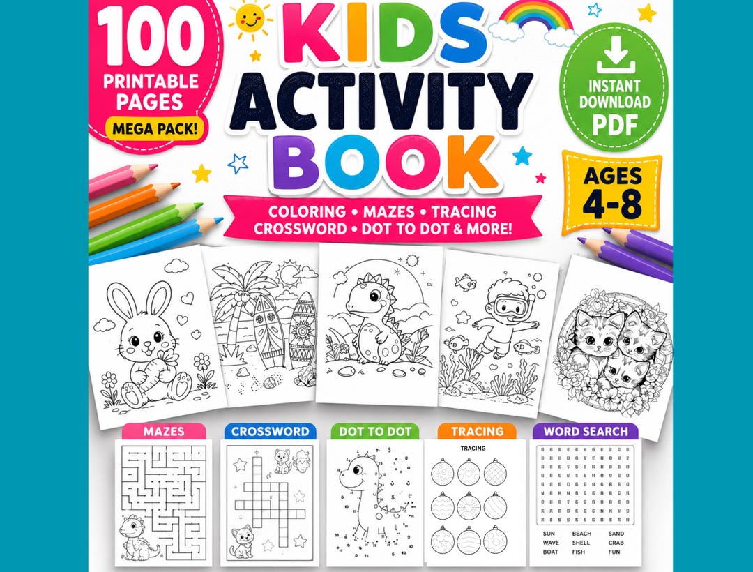 Coloring Activity Book ,mindfulness Bold Outlines | Printable Toddler ...