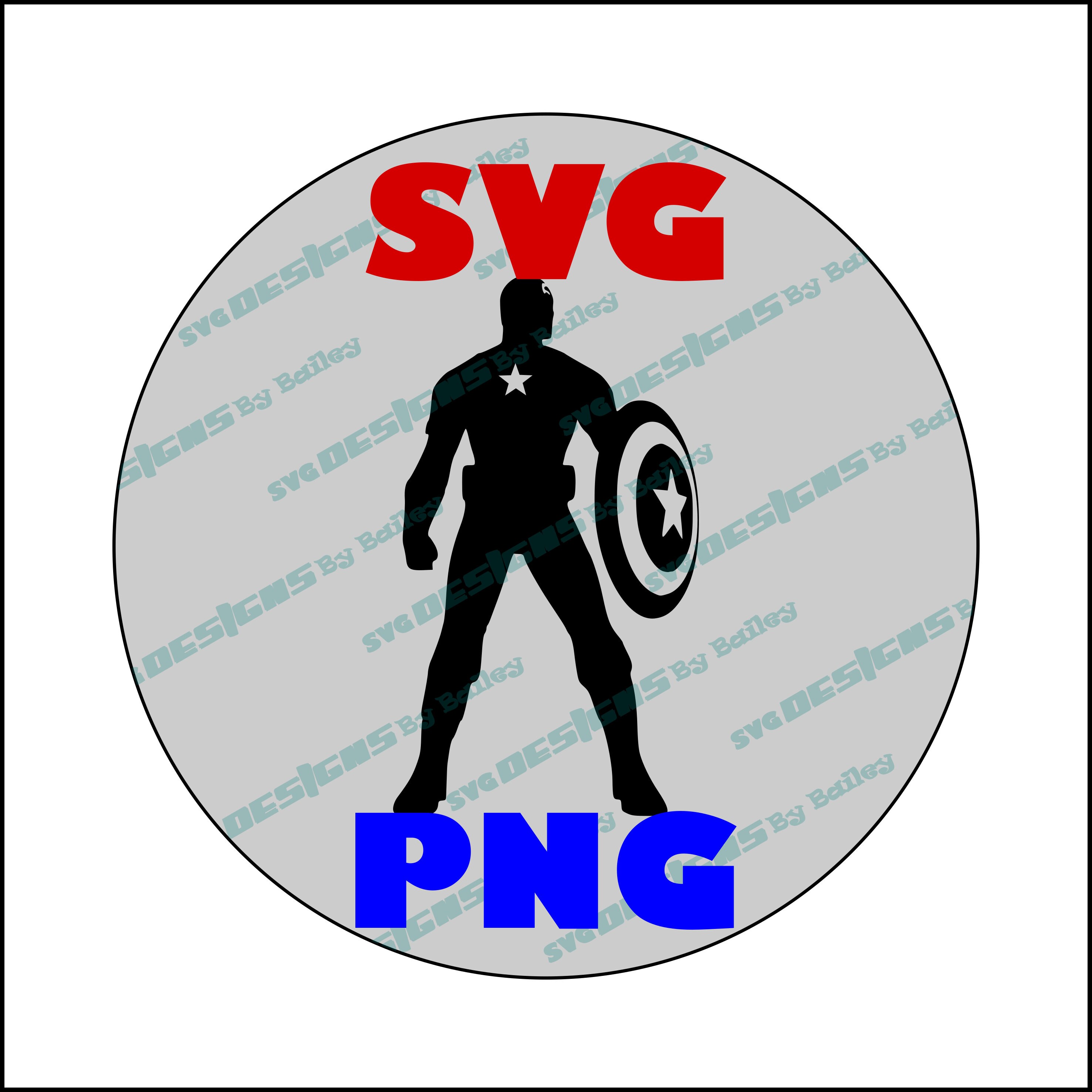 Captain America SVG and PNG - Etsy
