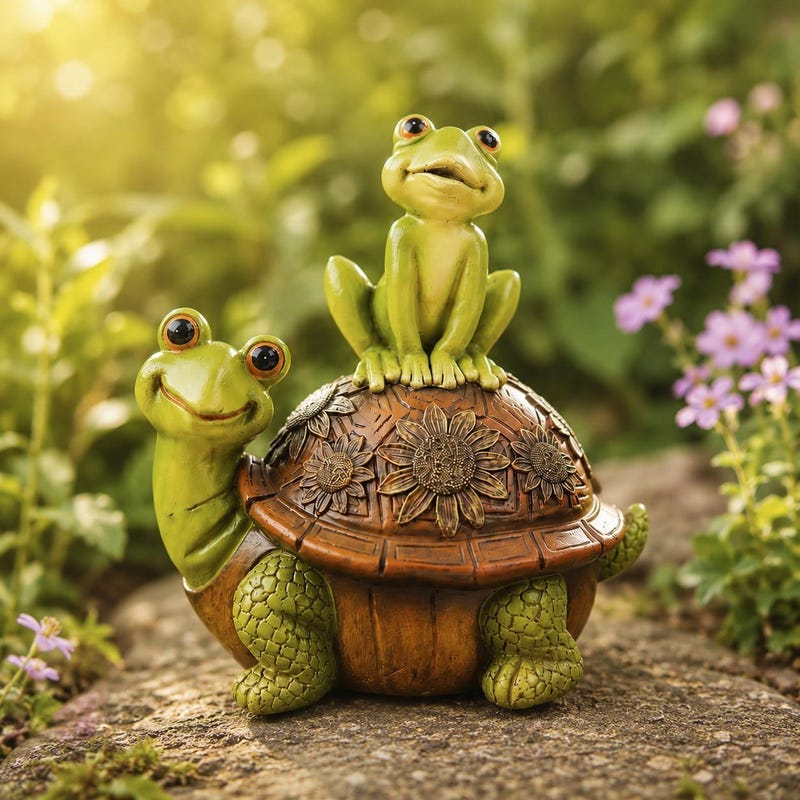 Large Ceramic Frog Garden - Etsy