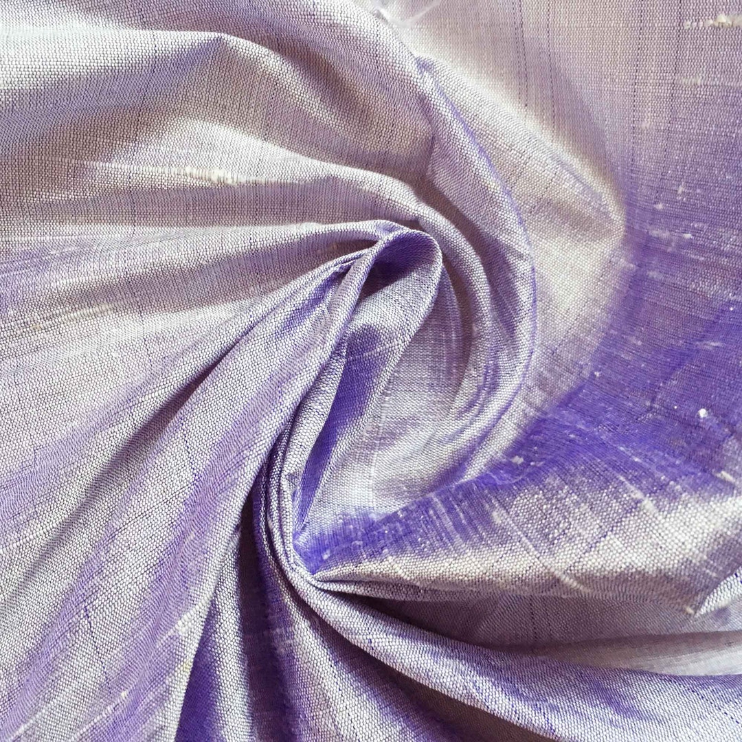 Seda cruda de lavanda, tela de seda india, dupioni de seda pura, seda ...