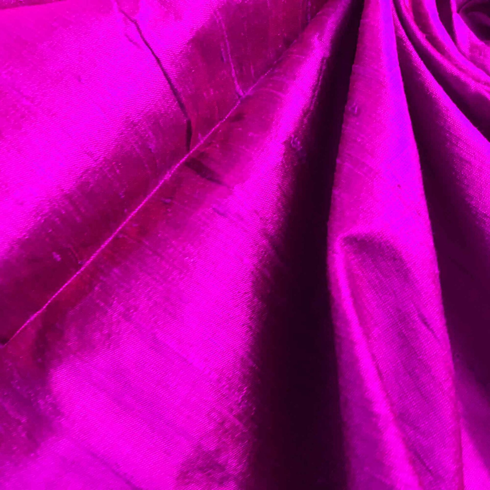 Magenta Handwoven Pure Raw Silk 100% Pure Dupioni Pure Silk | Etsy