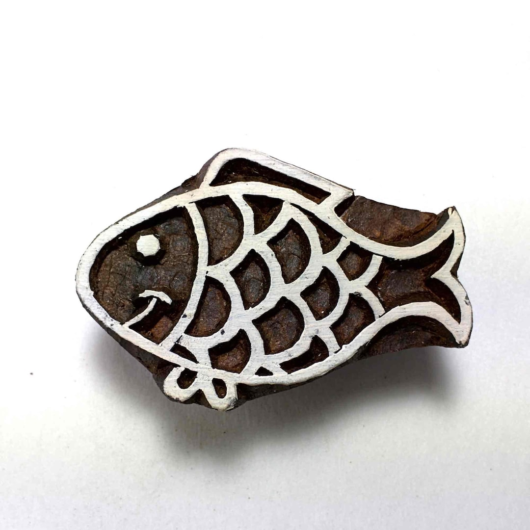 Wooden Stamp, Fish Stamp, Cute Animal Stamp, Ceramic Stamp, Batik Stamp ...