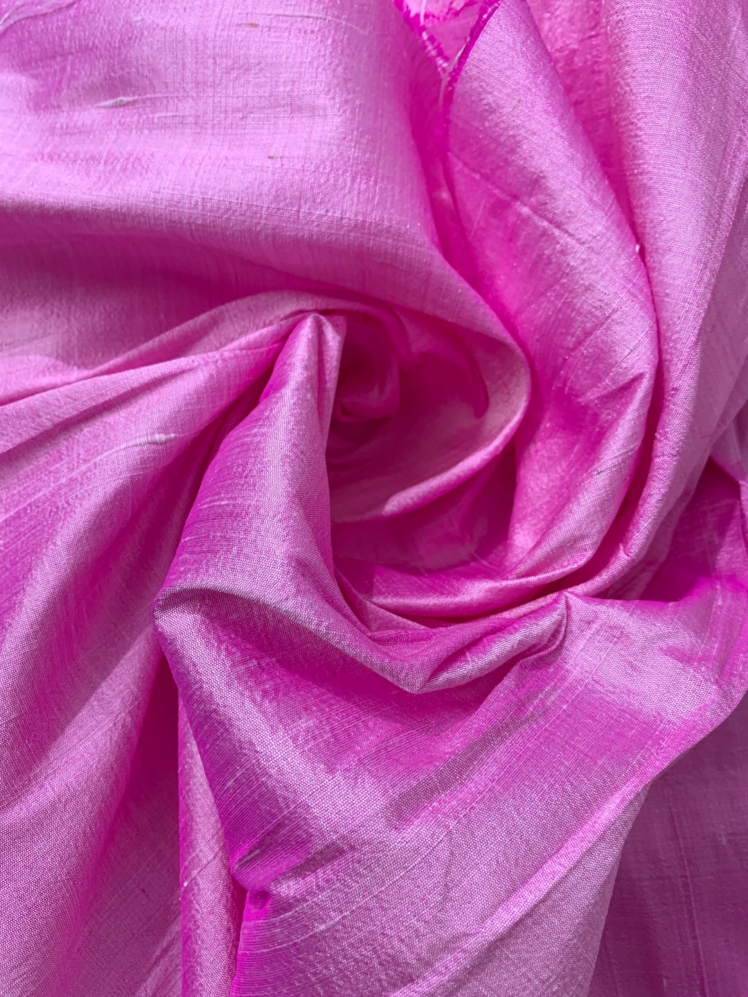 Seda cruda rosa chicle, seda cruda pura, seda dupion de boda, seda ...