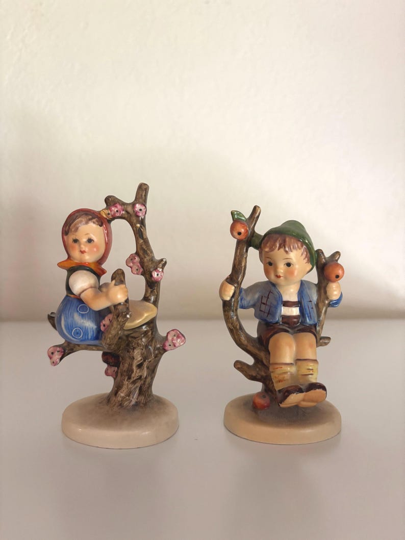 Goebel Hummel Figurines, "apple Tree Boy" and "apple Tree Girl" - Etsy