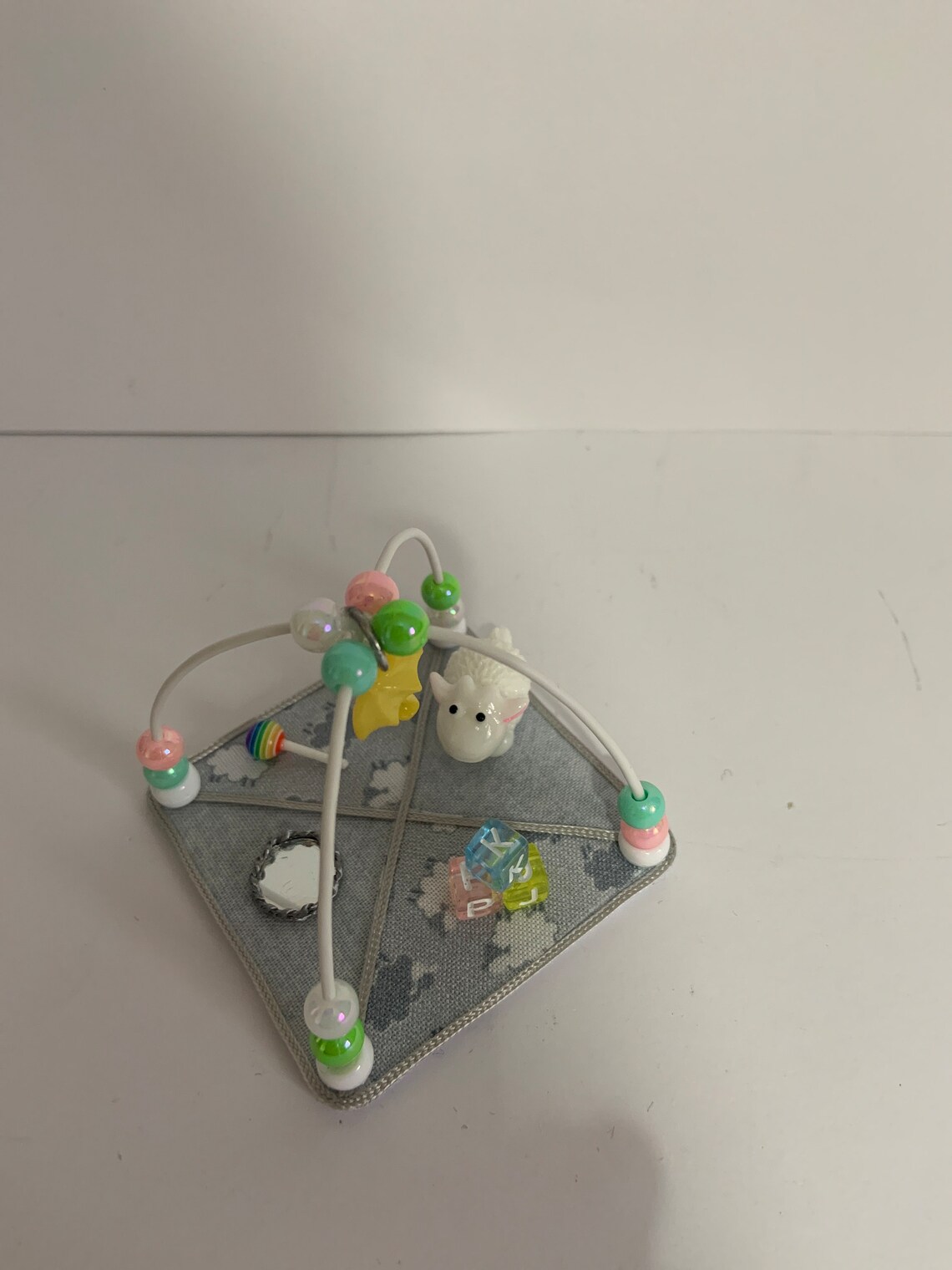 DOLLS HOUSE 1/12th Scale Cute Sheep in Grey Square Play Gym, - Etsy