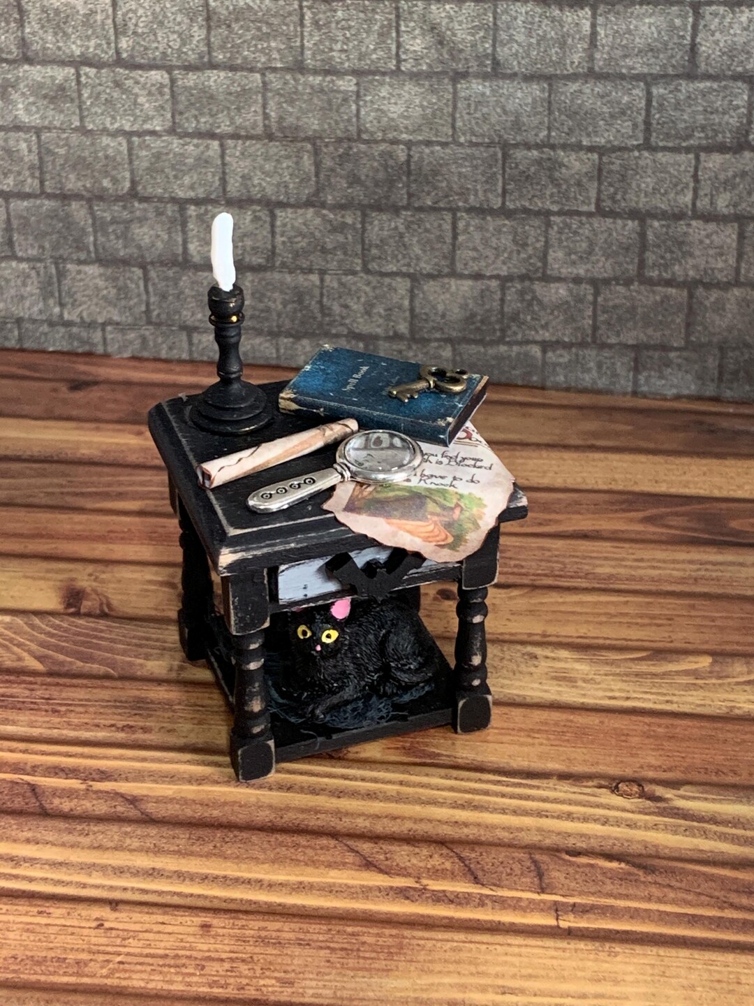 1/12th Scale Witches Bedside Table, Spooky, Potions, Spells - Etsy