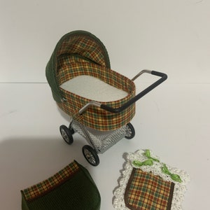 DOLLS HOUSE 1/12th Scale Modern Dolls House Pram/stroller/buggy, Green ...