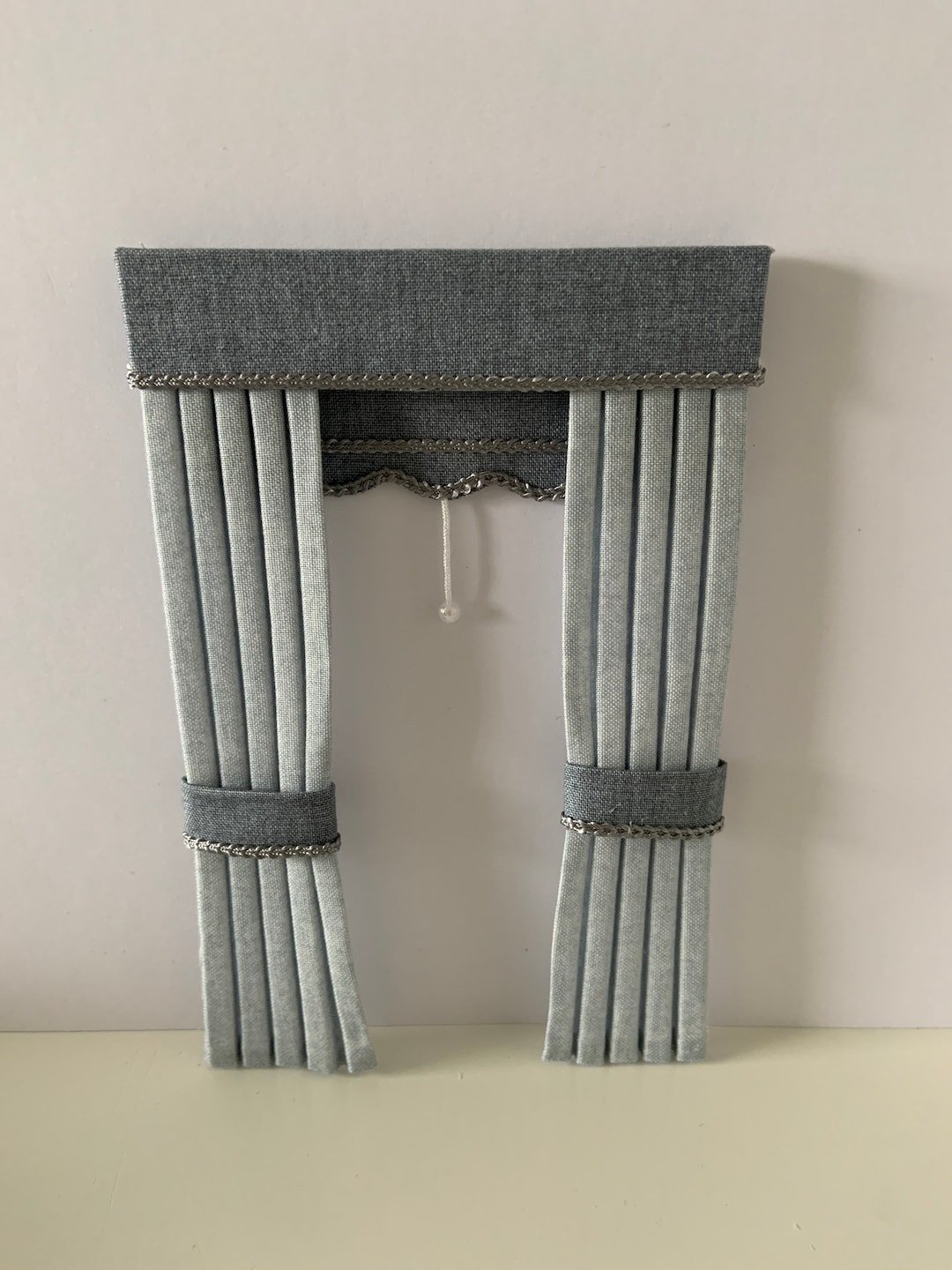 Dolls House 1/12th Scale Curtains, With Mock Blind, Made to Order - Etsy