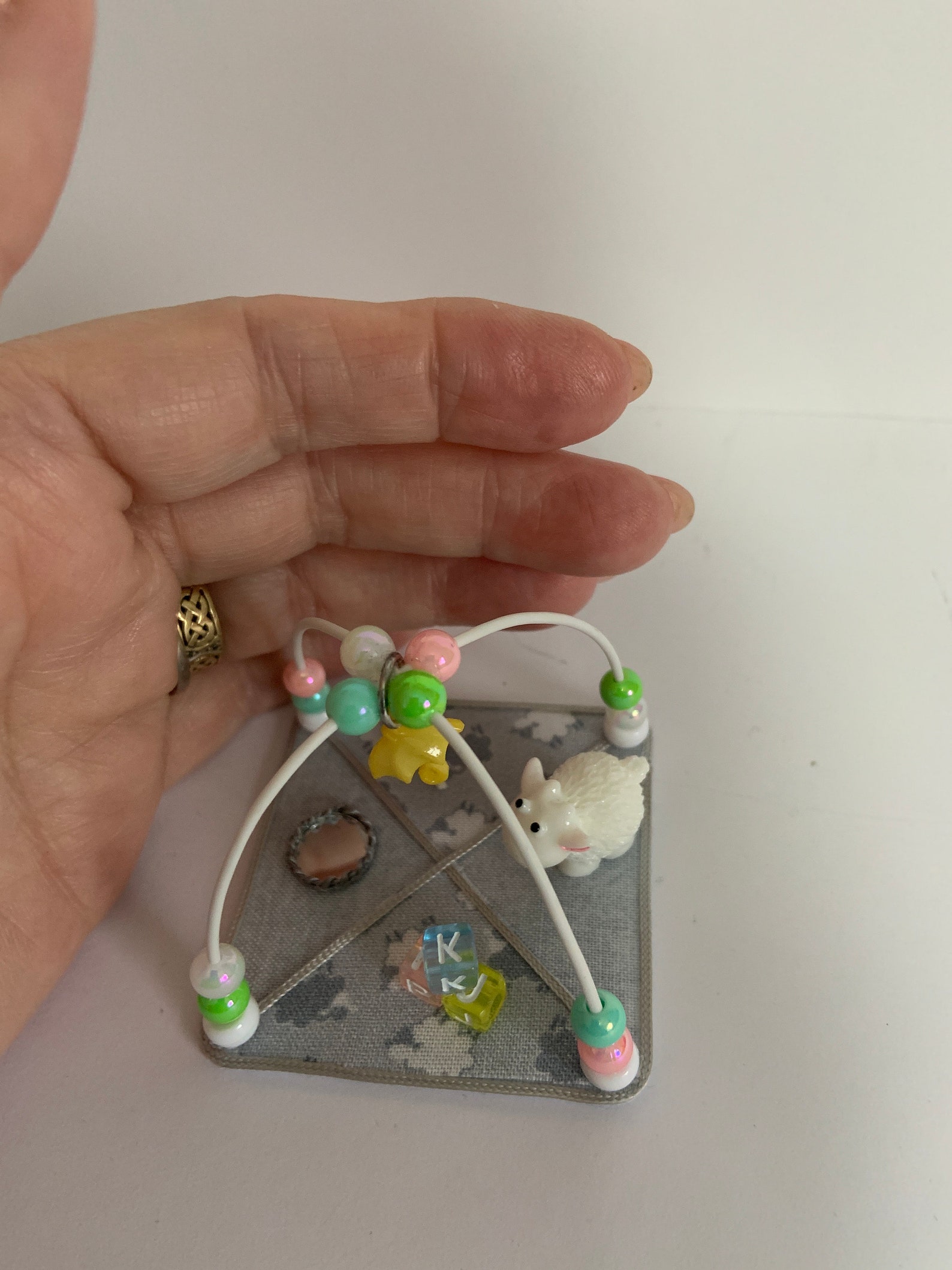DOLLS HOUSE 1/12th Scale Cute Sheep in Grey Square Play Gym, - Etsy