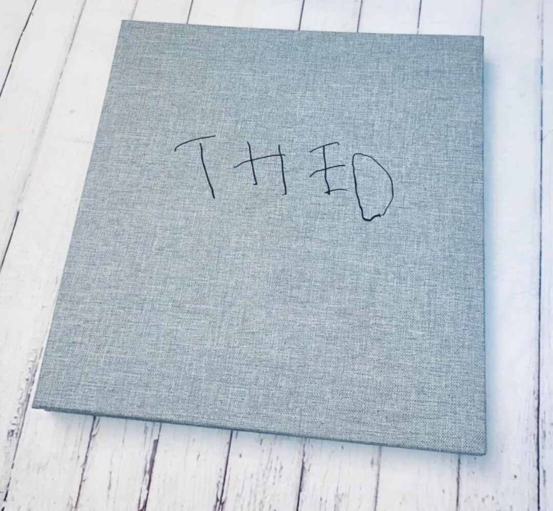 Custom Handwriting Personalized Linen Self Adhesive Scrapbook Choice of ...