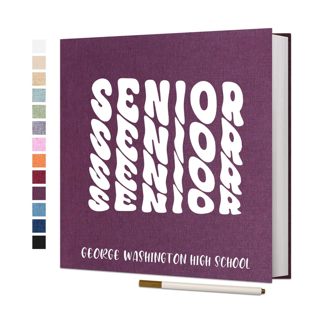 Senior Graduation Photo Album Personalized Linen Self Adhesive Custom ...