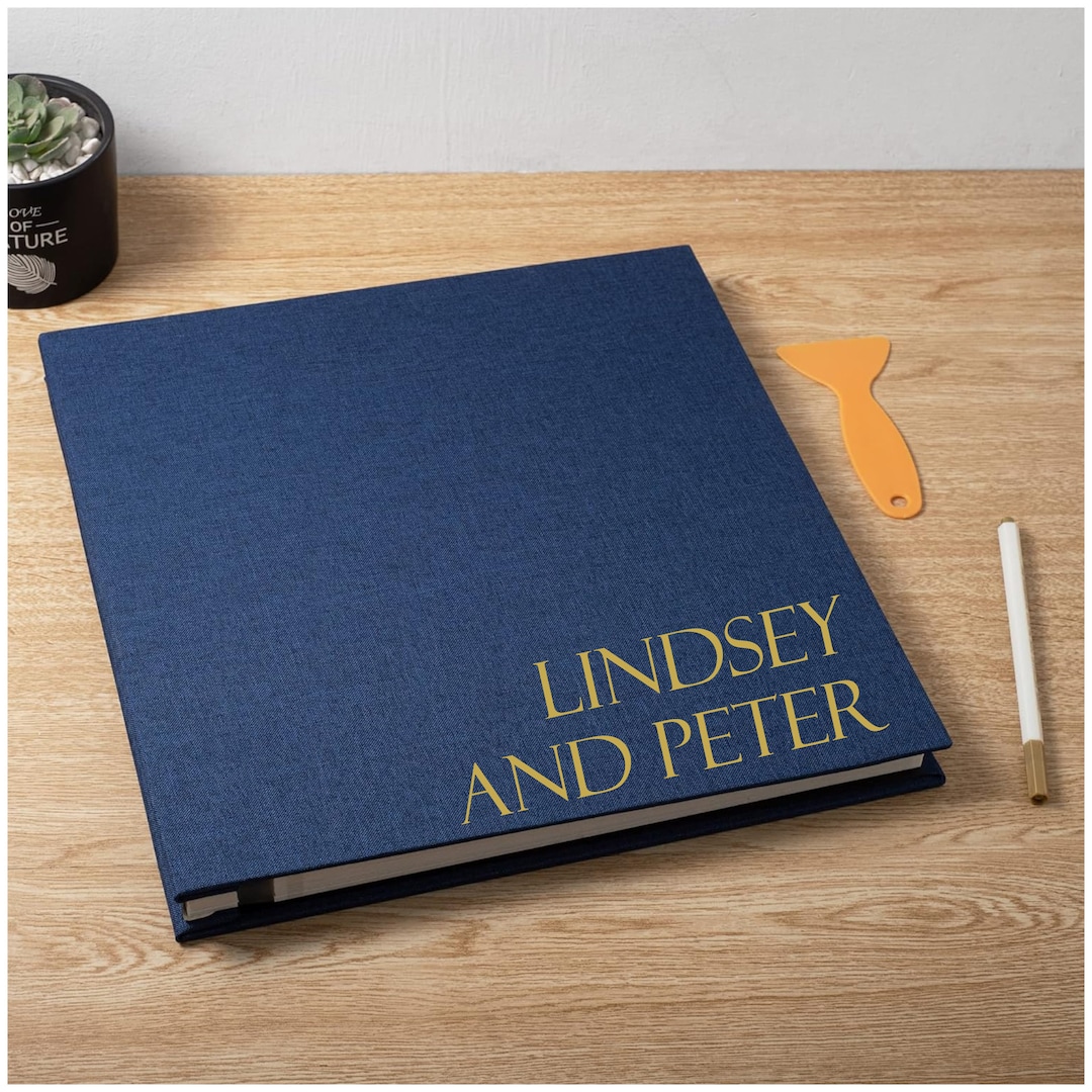 Custom Photo Album Linen Self Adhesive Personalized Gift Wedding ...