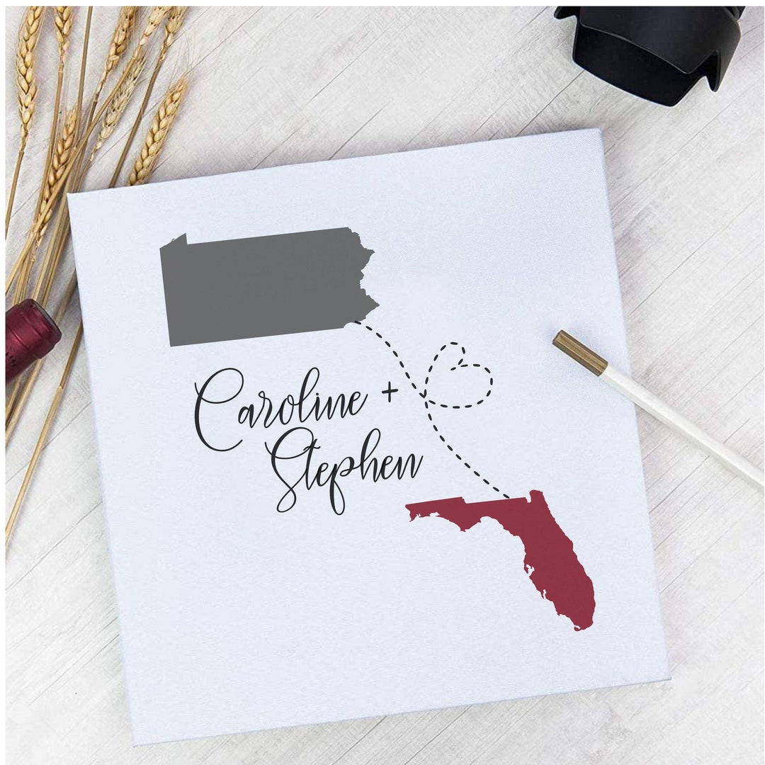 Personalized Photo Album Long Distance States Self Adhesive Scrapbook ...