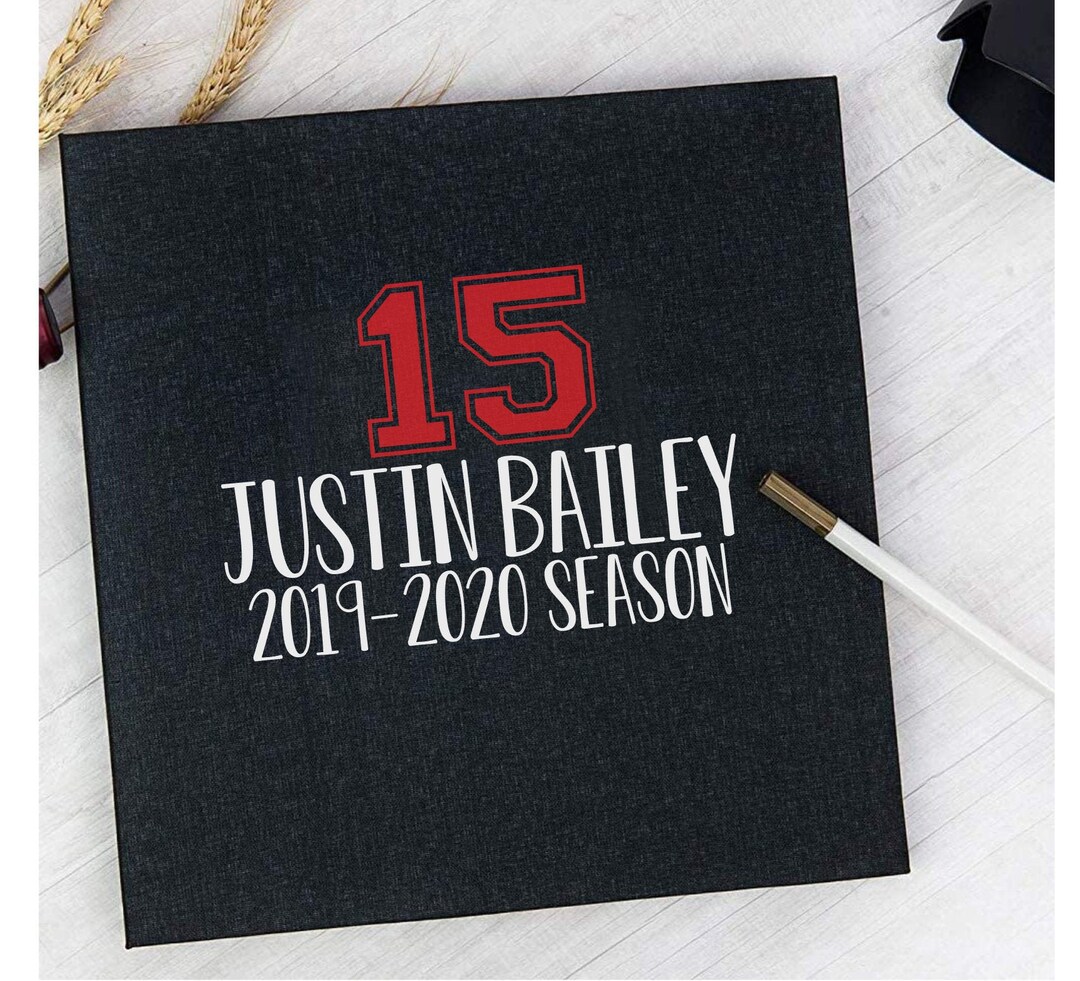 Personalized Sports Photo Album School Linen Self Adhesive Scrapbook ...