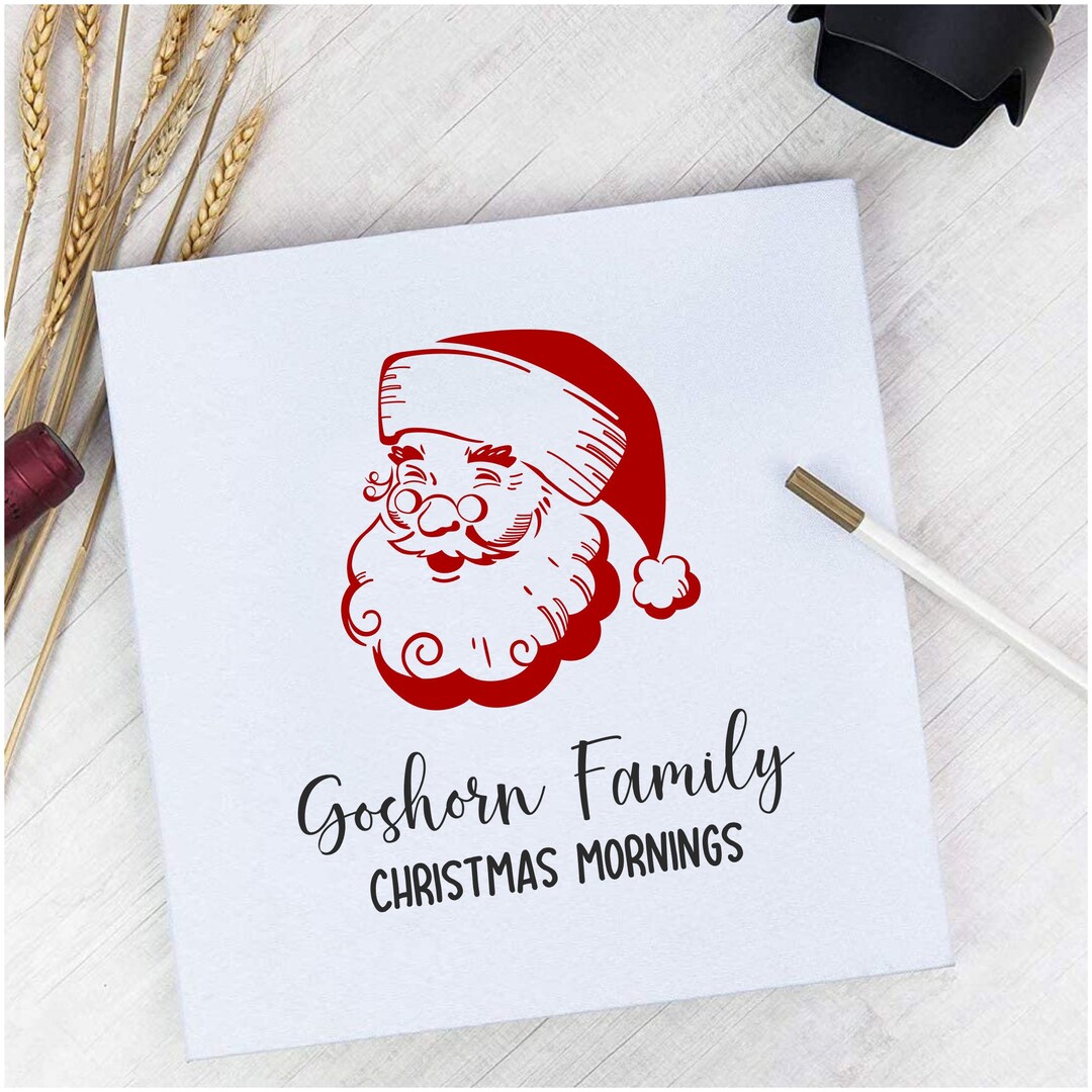 Christmas Santa Family Photo Album Linen Self Adhesive Personalized ...