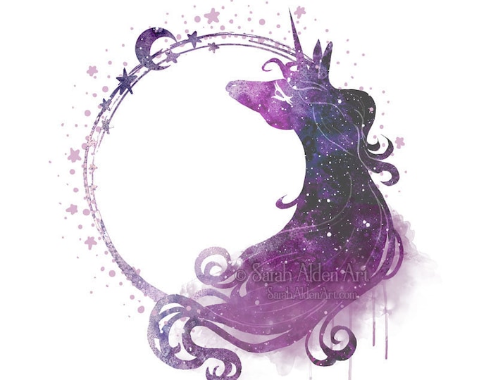 Galaxy Unicorn Art the Last Unicorn Gift Unicorn Print - Etsy