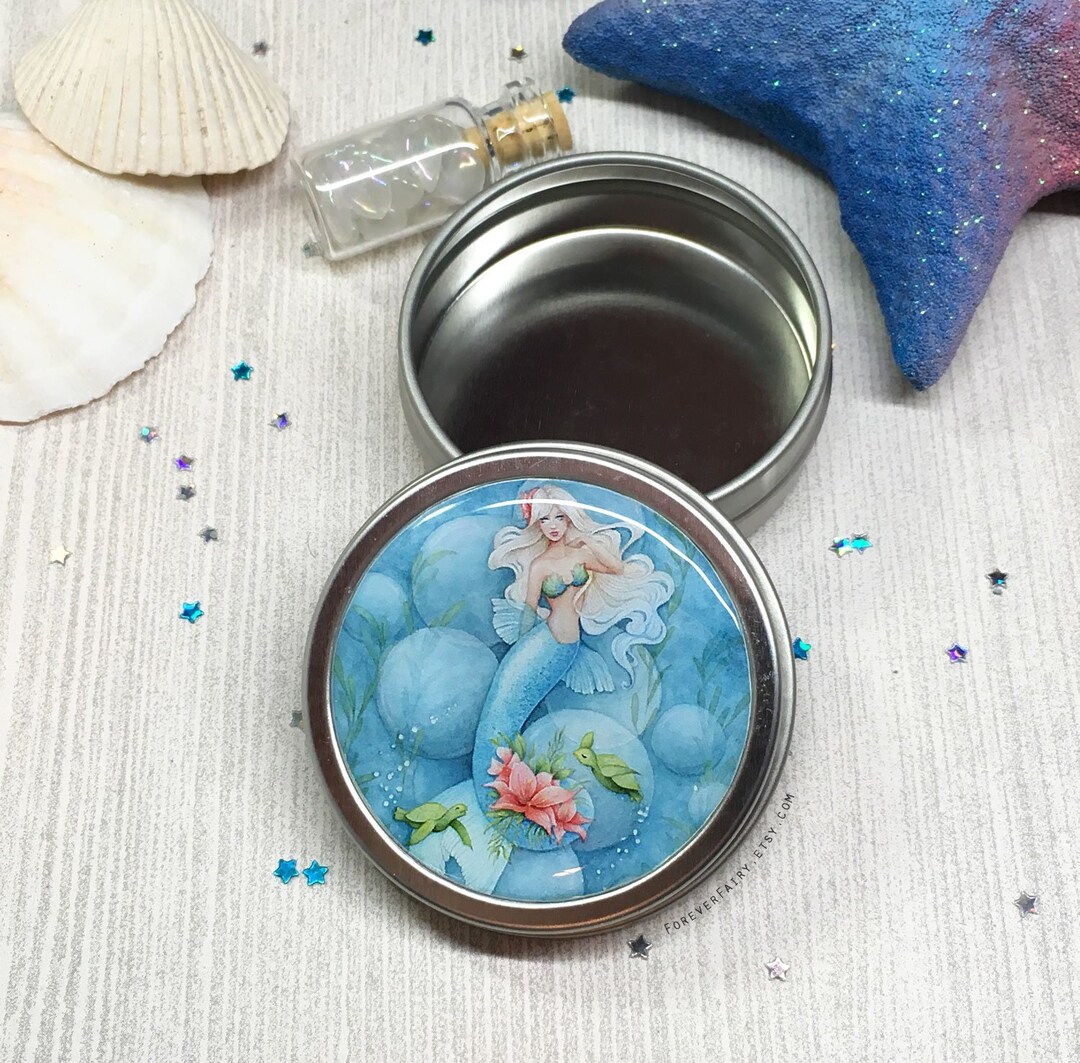 Mermaid Gift Tin, Mermaid Party Favor, Girls Stocking Stuffer, Ear ...
