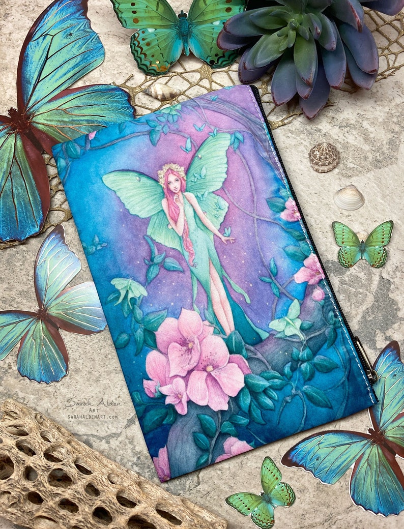 Luna Moth Fairy Bag Zipper Pencil Case Womens Cosmetic Bag - Etsy