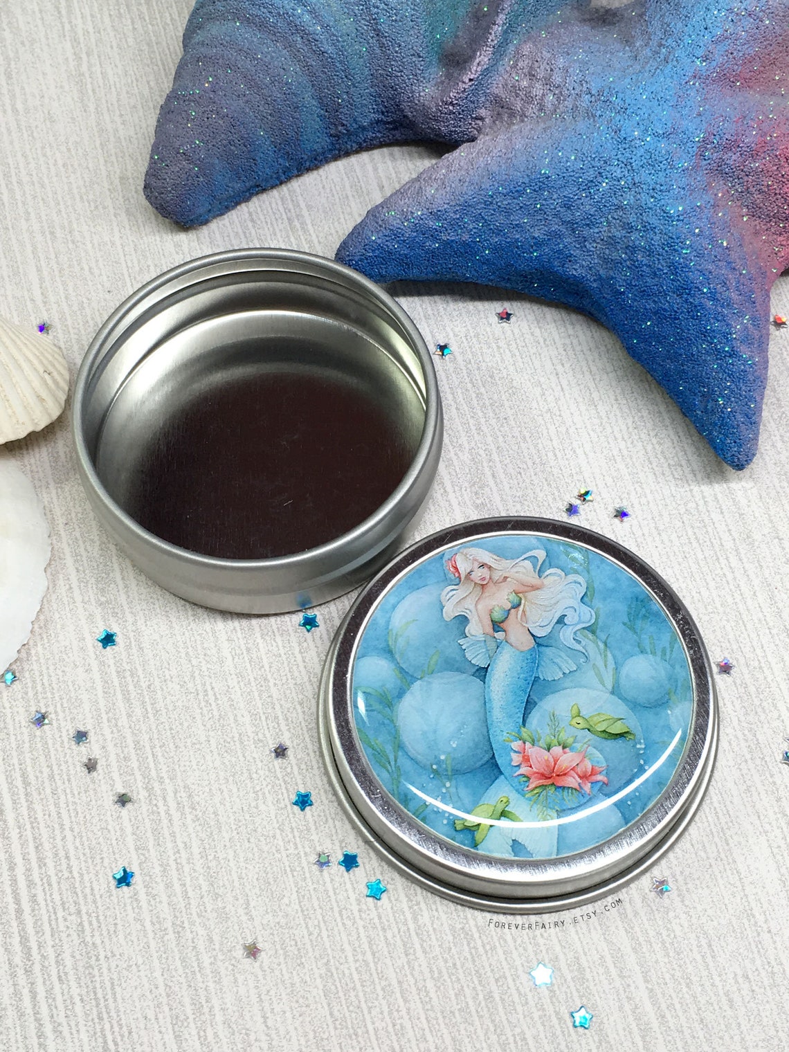 Mermaid Gift Tin Mermaid Party Favor Girls Stocking Stuffer - Etsy