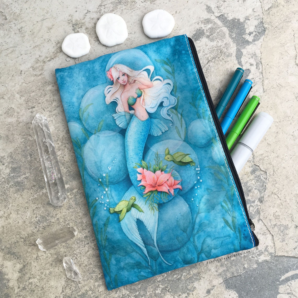 Little Mermaid Bag Zipper Pencil Case Womens Cosmetic Bag - Etsy