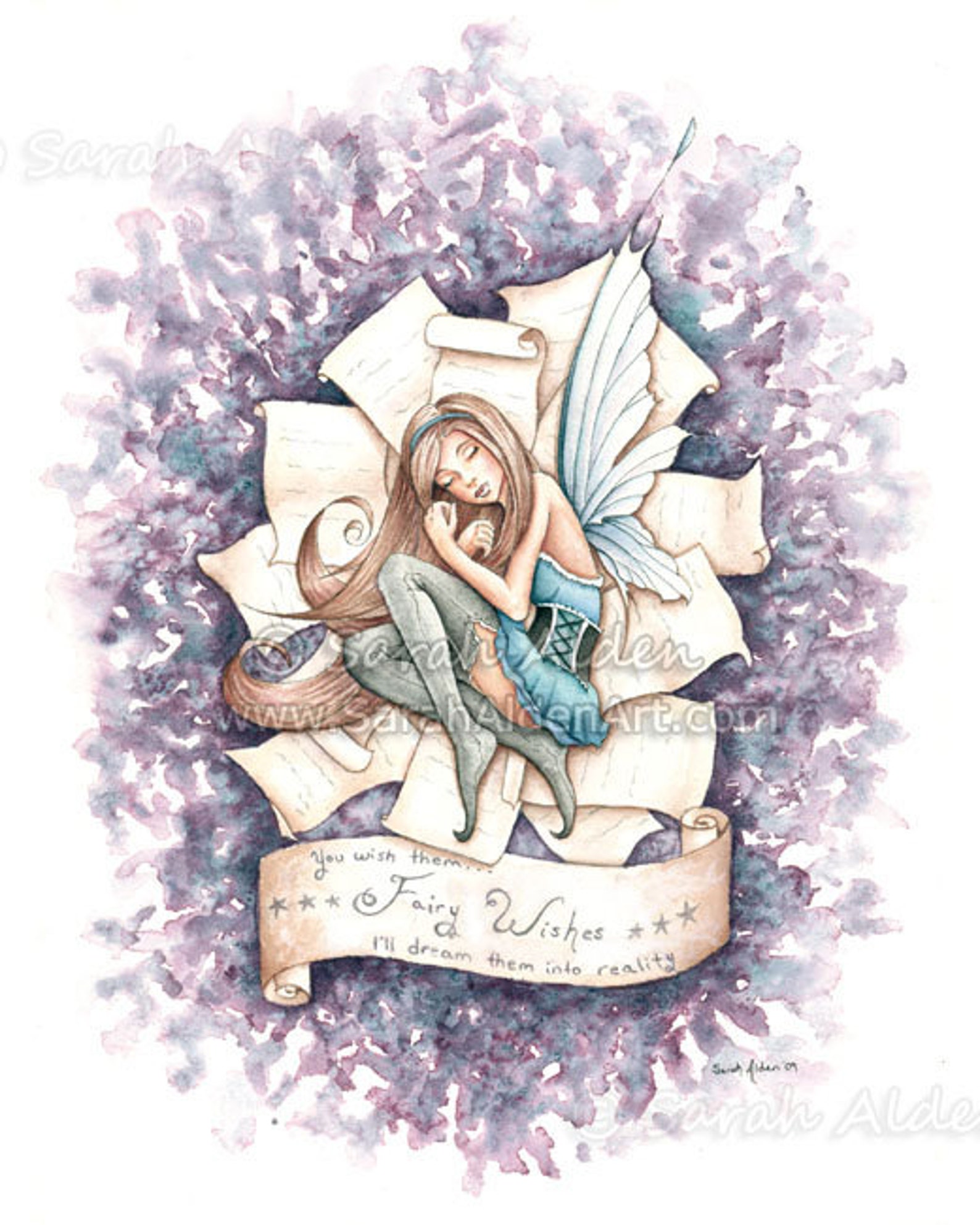 Dream Book Fairy Art, Fantasy Fairies Print, Tooth Fairy Painting ...