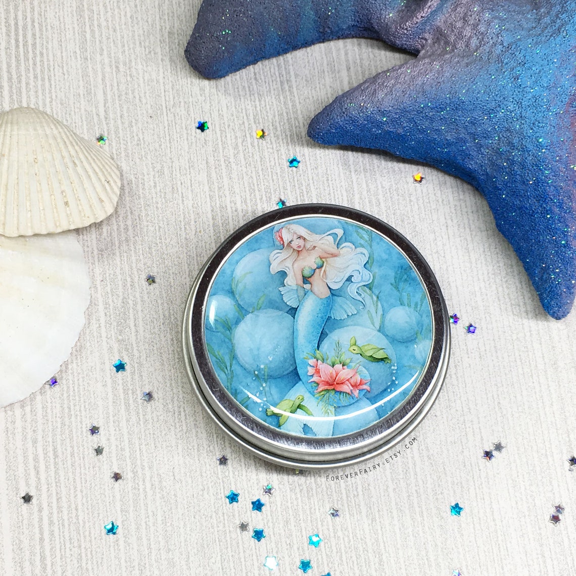 Mermaid Gift Tin Mermaid Party Favor Girls Stocking Stuffer - Etsy