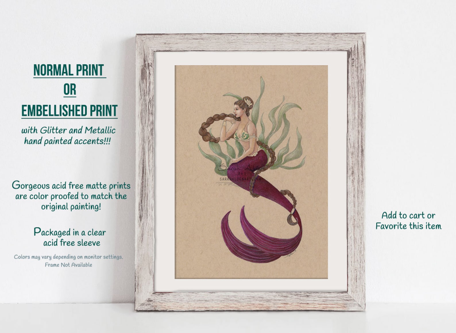 Princess Leia Mermaid Painting, Mermaid Art, Little Mermaid Print ...