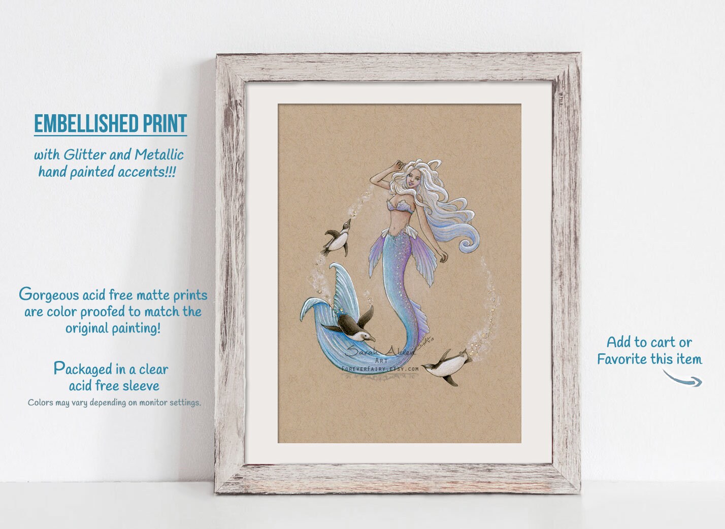 Penguin Mermaid Art Mermaid Print Penguin Art Little - Etsy UK