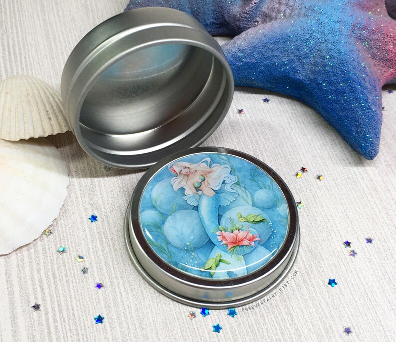 Mermaid Gift Tin Mermaid Party Favor Girls Stocking Stuffer | Etsy