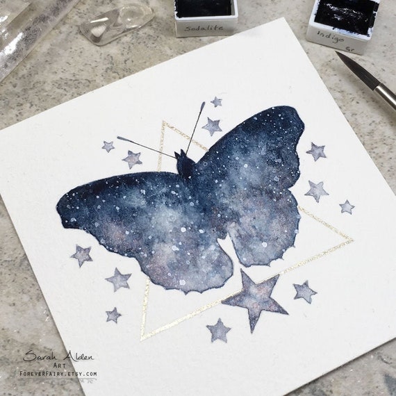 Star Butterfly Art Print Butterfly Decor Watercolor | Etsy