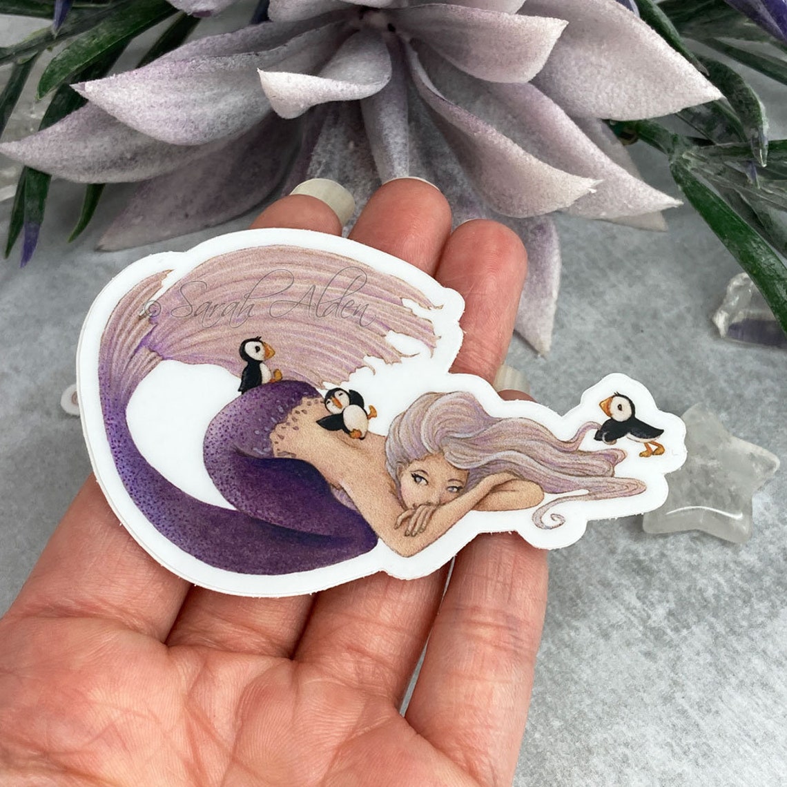 Mermaid Sticker Pack Mermaid Vinyl Stickers Little Mermaid | Etsy