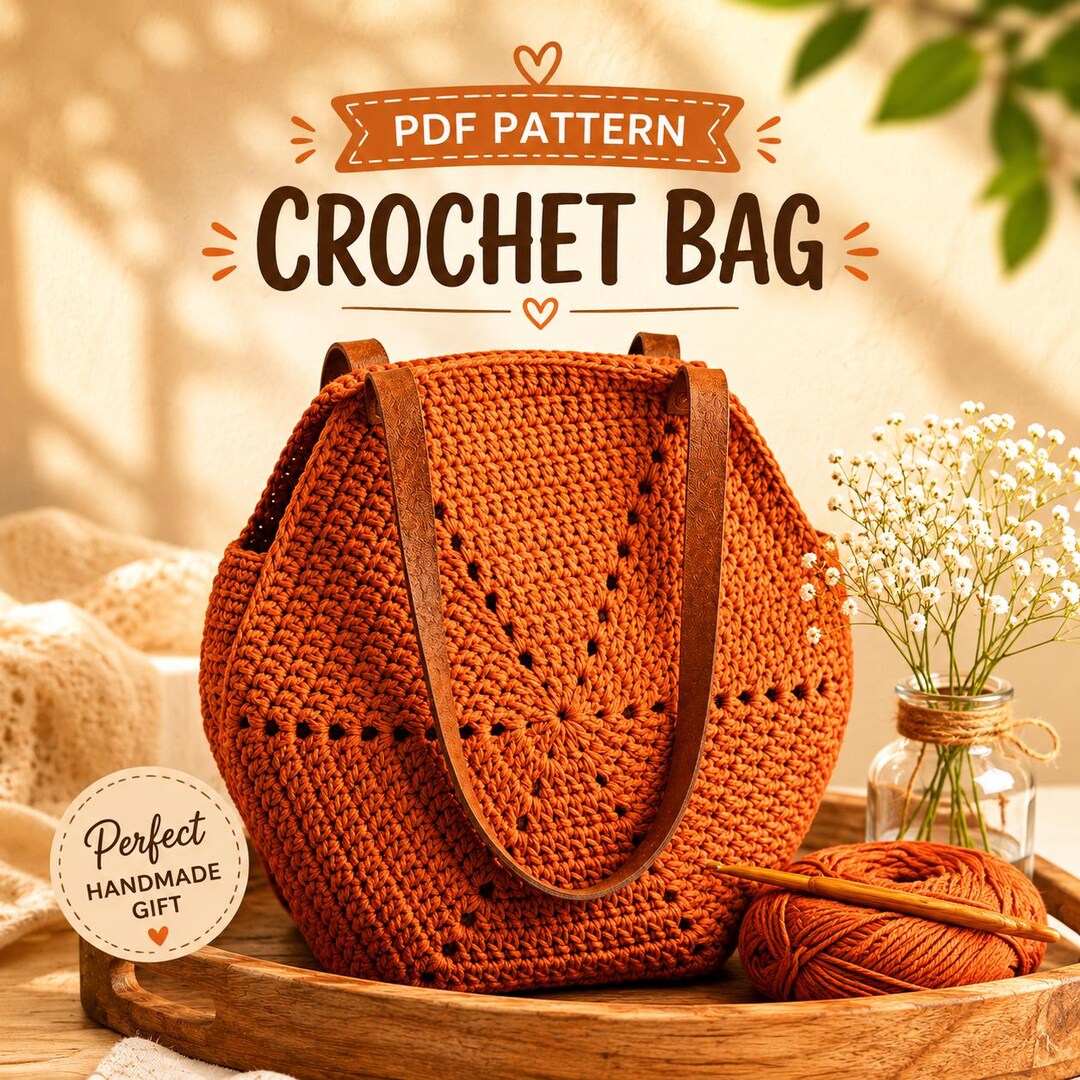 Hexagon Crochet Bag Pattern PDF | Crochet Purse Pattern | Boho Bag ...