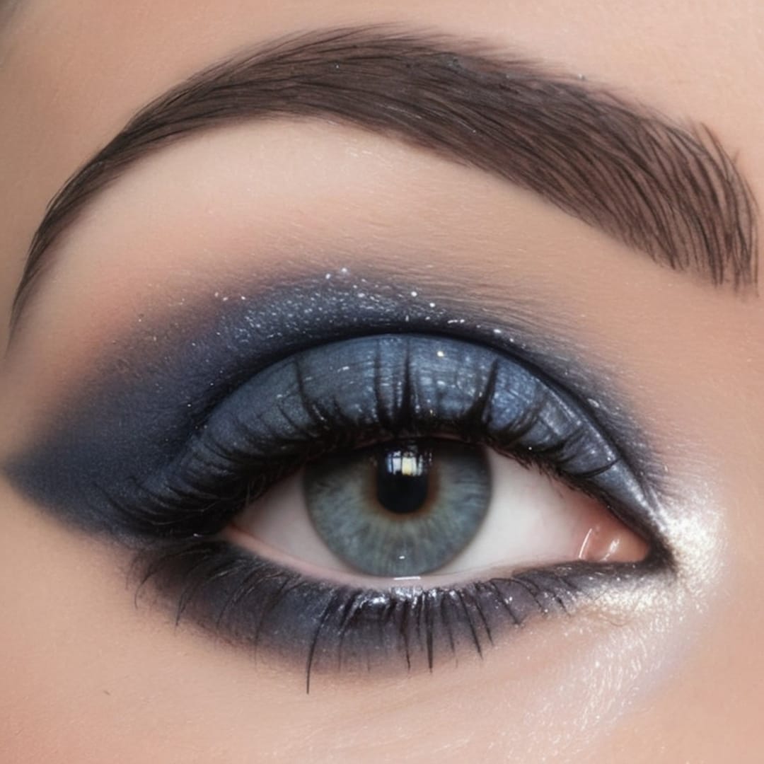 Blue and silver eyeshadow store