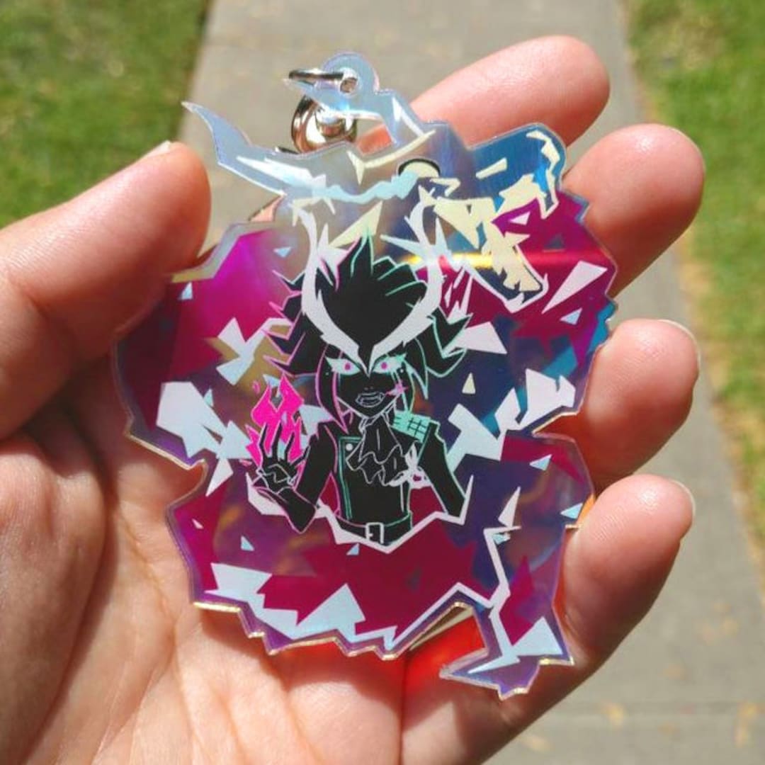 PROMARE Dragon Lio Fotia Kurolio Iridescent Rainbow Acrylic Keychain ...