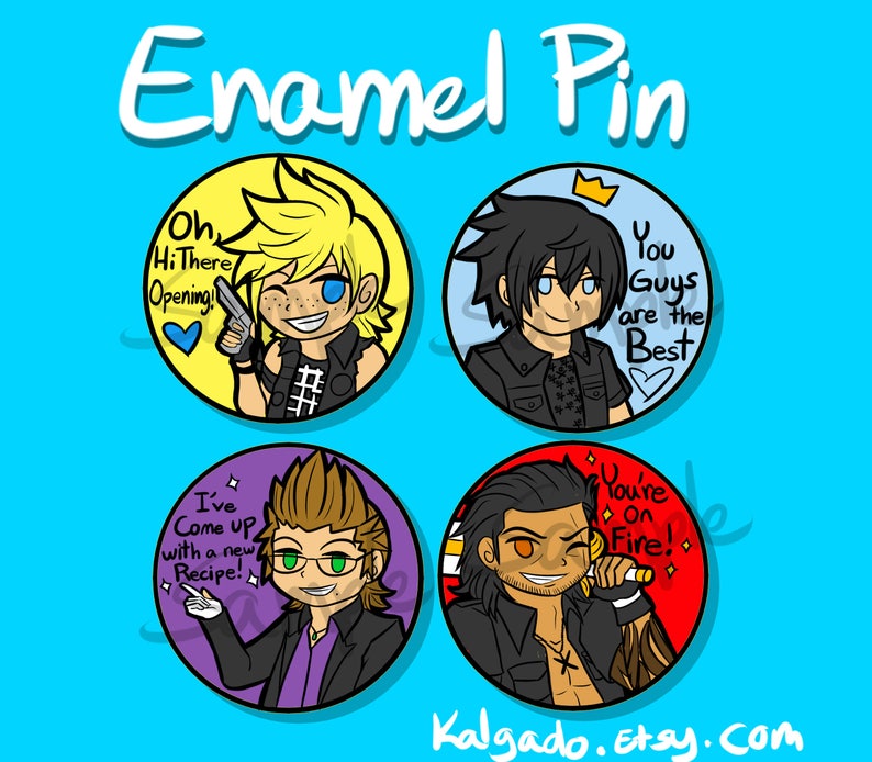 Final Fantasy XV FFXV Road Trip boys Enamel Pins | Etsy