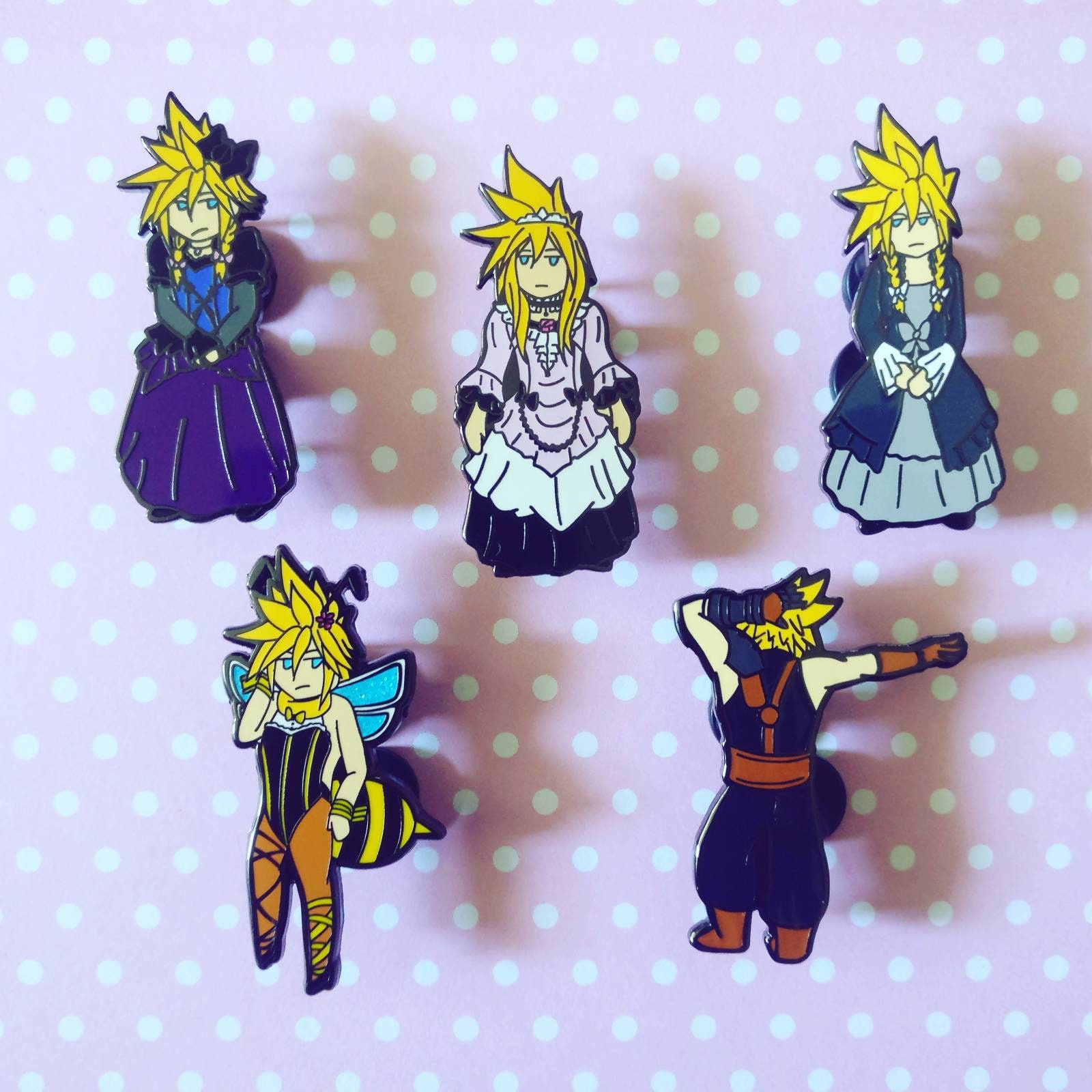 Final Fantasy VII FF7 Miss Cloud Enamel Pin Set - Etsy