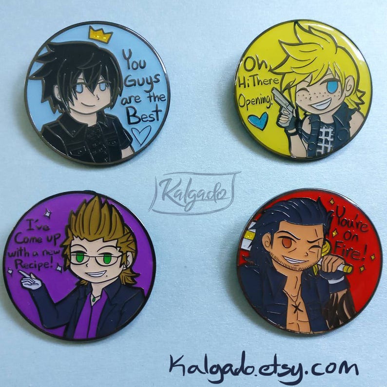 Final Fantasy XV FFXV Road Trip boys Enamel Pins | Etsy