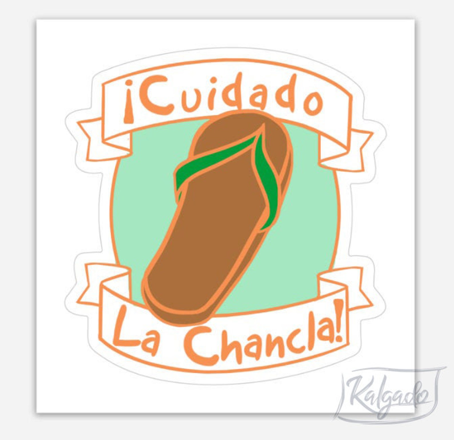 Cuidado La Chancla Vinyl Sticker Decal | Etsy