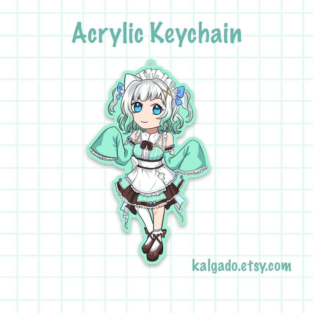 Maid Mint Vtuber Acrylic Keychain Charm - Etsy