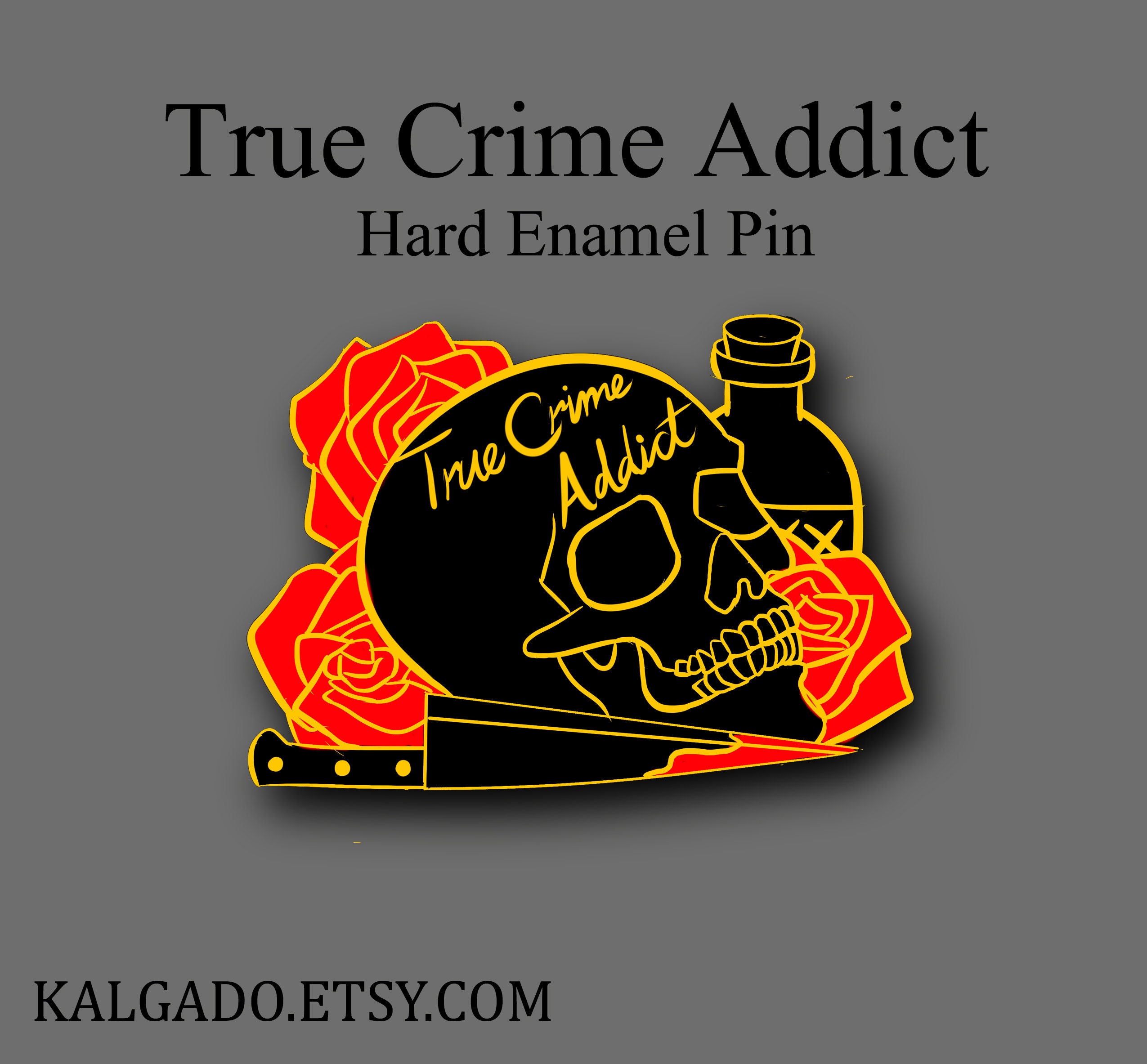 True Crime Addict Hard Enamel Pin - Etsy