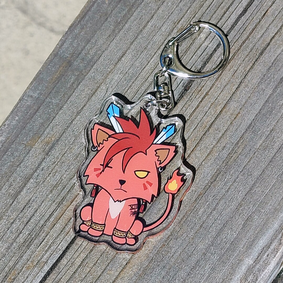 Final Fantasy VII FF7R Rebirth Nanaki Red XIII Acrylic Keychain - Etsy