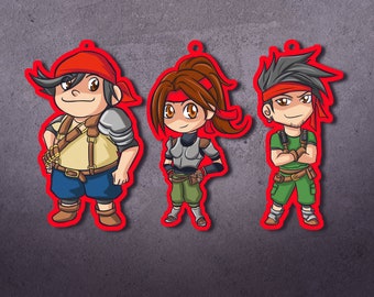 Final Fantasy VII FF7 Wedge and Cats Acrylic Keychain Charm | Etsy