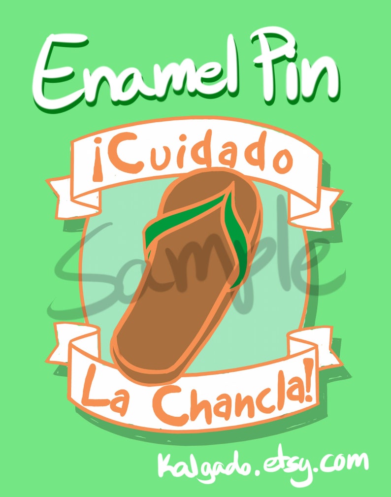 Cuidado La Chancla Enamel Pin - Etsy