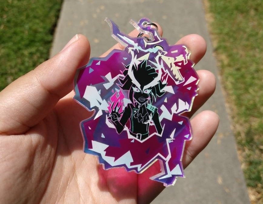 PROMARE Dragon Lio Fotia Kurolio Iridescent Rainbow Acrylic - Etsy