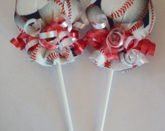 Baseball Themed Boy No Scratch Mitten Lollipops Baby Shower Favor ...