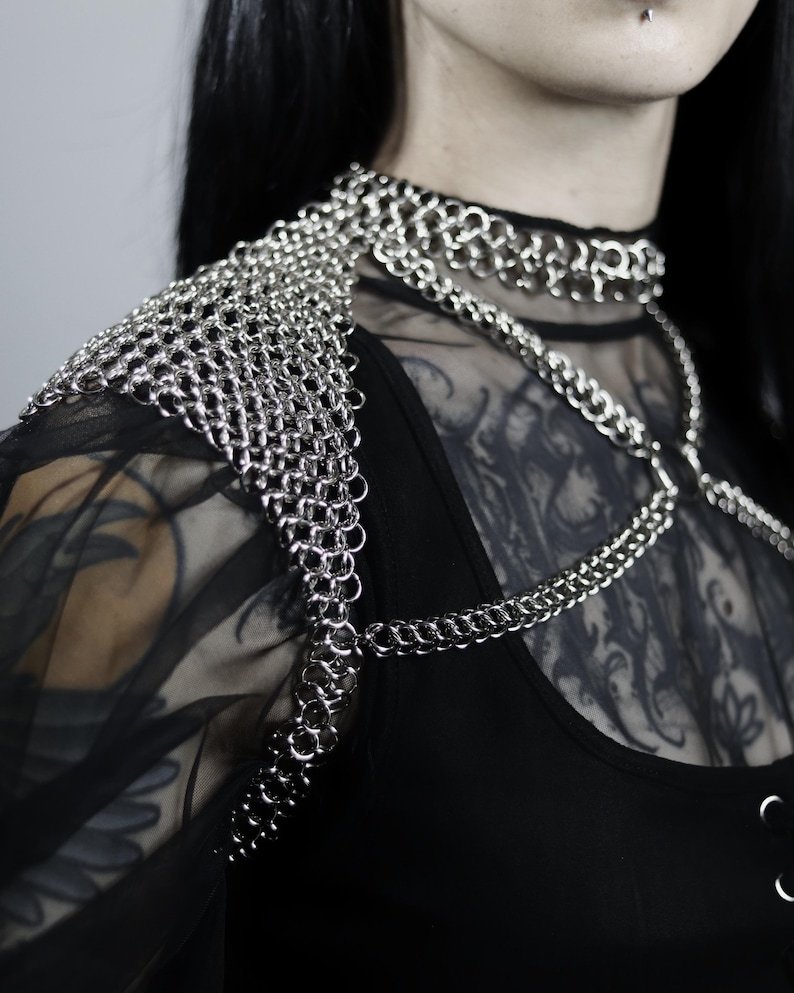 Valkyrie Chainmail Shoulder Armor | Medieval Fantasy Pauldrons - Etsy