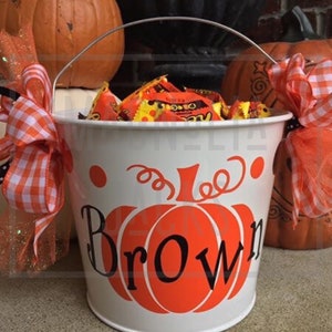 Custom Halloween Trick or Treat Candy Bucket - Etsy